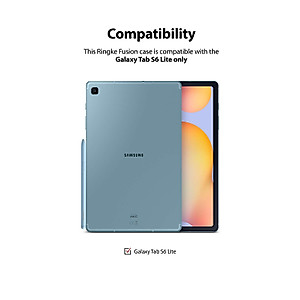Ringke Fusion Case [Built-in Pen Holder] Compatible with Samsung Galaxy Tab S6 Lite Case 10.4 Inch 2024/2022 / 2020, Transparent Hard Back Shockproof Cover - Clear