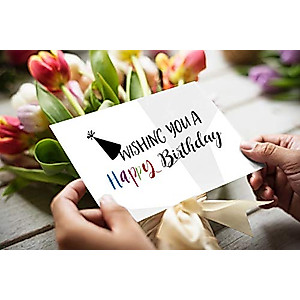 Birthday Cards Bulk 120 Count Assortment Happy Birthday Cards with Envelopes and Seals, Blank Note Cards 4 x 6 inch, Handwritten Creative Bold Colorful Desgin, Blank on the inside