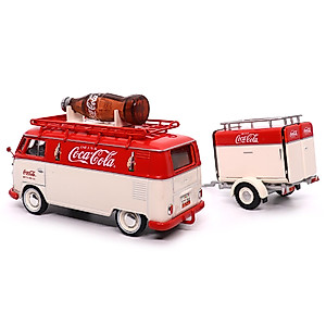 1:43 Coca-Cola 1960 Volkswagen Kombi T1 with Trailer - Motor City Classics