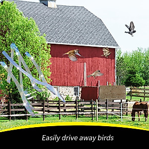 KOKMEYA Bird Scare Tapes 262FT*1 Reflective Flash Tape for Birds, Bird Scare Device Double Side Ribbon Scare Birds Away for House, Garden, Yard, Orchard, Patio, Outdoor