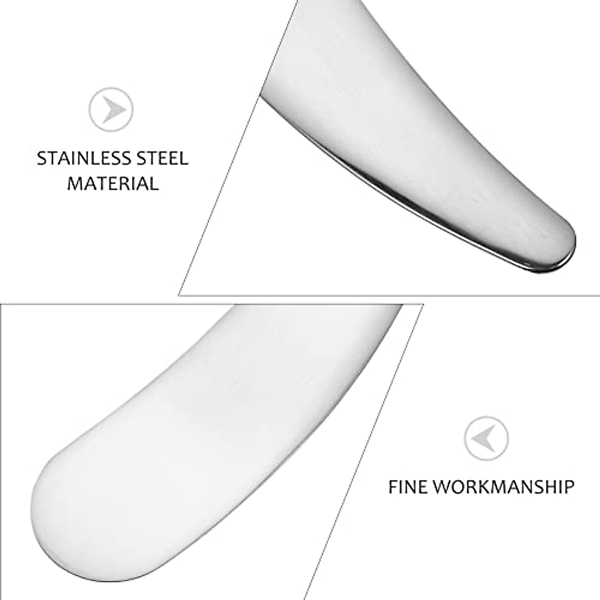 Healifty Mini Metal Cosmetic Spatulas Cream Spoon Practical Cosmetics Dig Scoop Cosmetics Spoon for Mixing and Sampling Makeup Cosmetic Beauty Tools