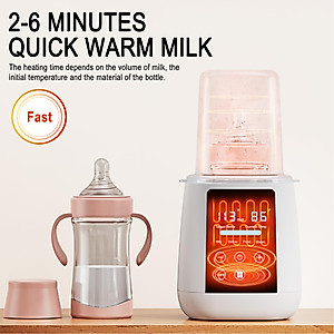 Baby Bottle Warmers, Goard Fast Bottle Warmers for Breastmilk, Formula with Smart Temperature Control, Thermostat Nutri Baby Milk Warmer with Thaw, Night Light for All Bottles