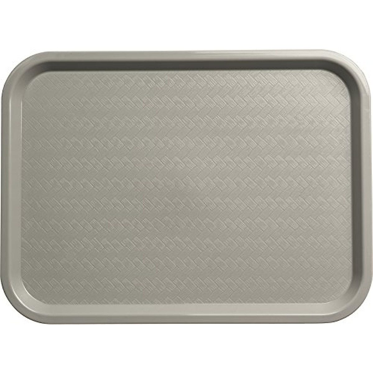 Carlisle FoodService Products Cafe Fast Food Cafeteria Tray with Patterned Surface for Cafeterias, Fast Food, And Dining Room, Plastic, 16.31 X 12.06 X 0.7 Inches, Gray, (Pack of 24)