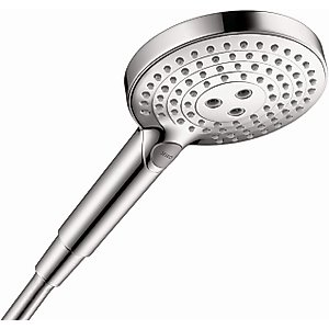hansgrohe Raindance Select S Low Flow 5-inch Handheld Shower Head Modern 3 -Spray PowderRain, Rain, Whirl 26036001