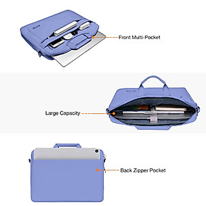 MOSISO Laptop Shoulder Messenger Bag Compatible with MacBook Air 15 inch M2 A2941/Pro 16 inch M3 A2991 M2 A2780 M1 A2485 A2141,15-15.6 inch Notebook with Adjustable Depth at Bottom, Lavender Gray