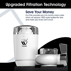 Faucet Filter, Highly Efficient Filtration Performance, Reduces Lead, Chlorine & Bad Taste, BPA Free, Water Purifier, 1 Count