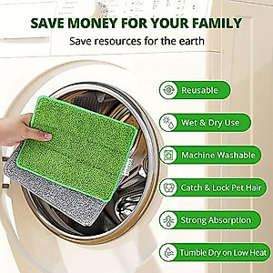 Zavrski Baseboard Cleaner Tool with 58" Long Handle Wall Cleaner Mop with Extendable Handle 4 Reusable Cleaning Pads Baseboard Duster for Washing Walls, Ceiling, Floor, Window