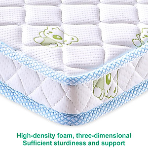 Letmxiu Premium Crib & Toddler Mattress, 100% Knitted Fabric, Premium Fleece Surface-Hypoallergenic, Soft Breathable, 5" Thick-Firm and Optimal Support, Non-Toxic Crib Mattress for Crib & Toddler Bed