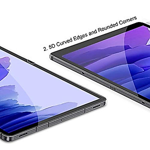 Gerutek [2-Pack Screen Protector for Samsung Galaxy Tab A7 10.4 2020 (SM-T500/T505/T507), 9H Hardness, Ultra Clear, Scratch Resist, Bubble Free Tempered Glass Protector for Samsung Tab A7 10.4"