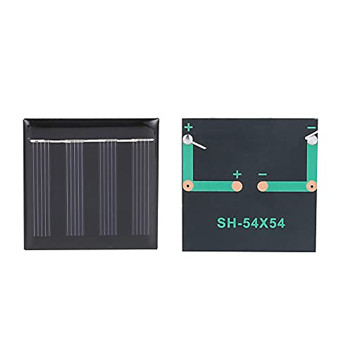 Mini Solar Panel, 10Pcs 2V 100mA 0.2W Polysilicon Small Micro Solar Cell Module for DIY Projects Light Toys Charger 54x54mm
