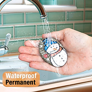 DAPAWIN White Permanent Marker Waterproof - 8 White Paint Markers for Metal Surfaces Tire Black Paper Wood Plastic Rocks Fabric, White Marker Permanent, Oil Based Paint Markers White Medium Tip