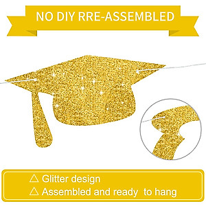 BEISHIDA Gold We are So Proud of You Banner(pre-strung),2024 Graduation Banners, Grad Congrats Class of 2024 Party Supplies,Garland for Congratulation Graduation Decor.