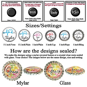 EKG Heart Stethoscope Tag (8 Color Choices) - Adjustable Yoke Steth Id Personalized with Name Monogram Occupation Title - Hospital Nurse Gift