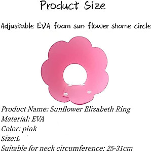 Cat Elizabeth Recovery Collar, Cat Cone After Surgery Adjustable with Sunflower Cute Collar for Cats After Surgery Cat Neck Cone to Stop Licking Cats Kittens Small Dogs