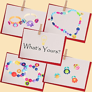 BIRANCO. Pop Beads, Jewelry Making Kit - Arts and Crafts for Girls 3-7 Years Old, Snap Beads Toys - Necklace, Bracelet, Ring Creative DIY Set - 520 pcs