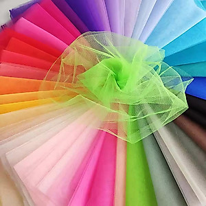 AK TRADING CO. 54" x 40 Yards IFR Tulle Fabric Bolt for Weddings, Decorations, Arts & Crafts, DIY Tutu Skirts & Costumes - Black