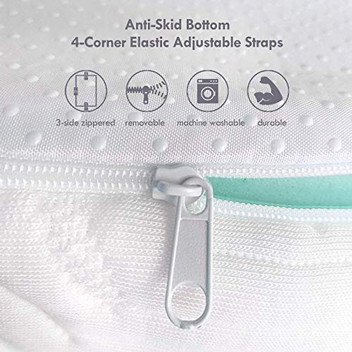 LINCELLI 3 Inch Memory Foam Mattress Topper Queen | Select High Density Supportive Memory Foam Pad | Firm Mattress Topper