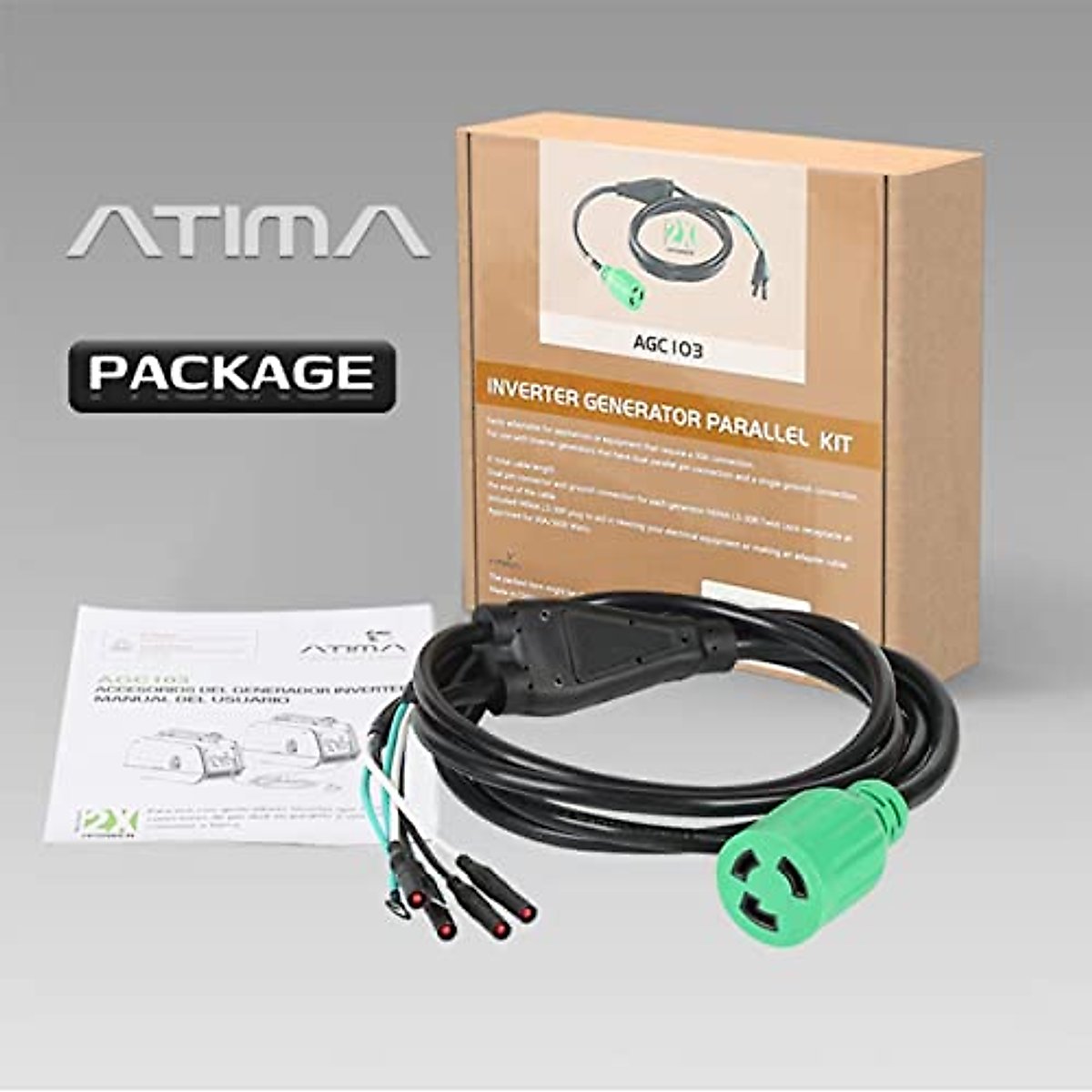 ATIMA 30Amp 125V Inverter Generator Parallel Cord Generator Parallel Cables Kit for Honda Generator, Wen 56200i 56225i 56203i 56310i,Westinghouse iGen2200 Inverter Generator