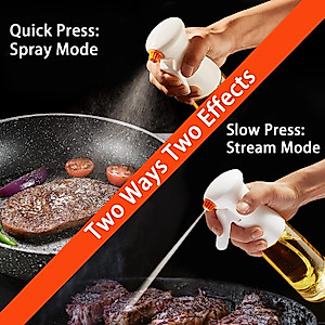 HXJV Olive Oil Sprayer for Cooking, 200ml Glass Oil Spray Bottles for Kitchen, Continuous Oil Mister Spray Bottle, Kitchen Gadgets for Air Fryer Accessories, Olive Oil Dispenser for Baking, Salad, Bbq