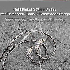 HIDIZS H1 Neckband Sports Bluetooth HiFi Earphones, Dynamic Driver Bluetooth 5.0 Hi Res Headphones with Detachable Cable 2pin 0.78mm for Android Smartphones and Audio Players (White)