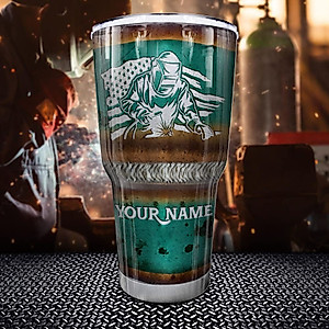 N NAMESISS All Over Printed Tumbler, Personalized Tumbler, Welder Brotherhood Of Dying Breed Normal Tumbler 30oz, Welder Tumbler, Gift for Father, Gift for Him, Welder Father's Day, Welder Tumbler