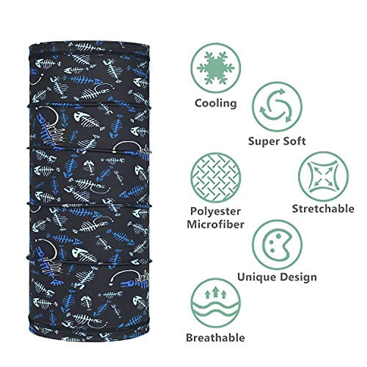 SUNMECI Cooling Face Mask Breathable Summer Neck Gaiter Cover Stylish and Versatile Head Wrap for Fishing, Motorcycle