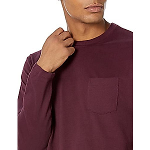 Amazon Essentials Men's Regular-Fit Long-Sleeve T-Shirt, Burgundy, Medium