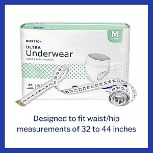 McKesson Ultra Underwear, Incontinence, Heavy Absorbency, Medium, 80 Count