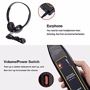 allsun Ultrasonic Air Leak Detector Automotive Listening Device Stethoscope Mechanic Car Noise Finder Diagnostic Listening Device 100Hz~10kHz,Black