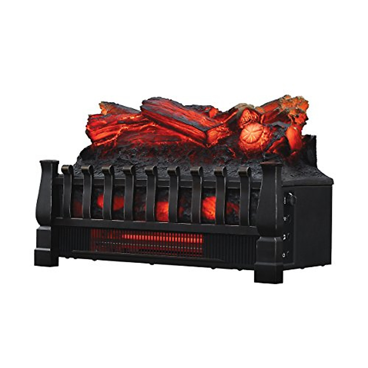 Duraflame DFI030ARU Infrared Quartz Set Heater with Realistic Ember Bed and Logs, Black