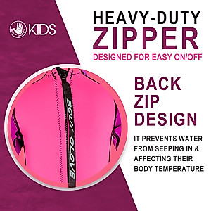 Body Glove Pro 3 Kids Wetsuit 2mm Children's Shorty Wetsuit Fits 30-40 LBS, Back-Zip Short Sleeve Springsuit for Diving Swimming Surfing Water Sports