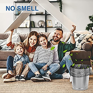 Small Trash Bags 3-5 Gallon, Inwaysin 200 Count Small Bathroom Trash Bags Black, Strong Small Garbage Bags 4 Gallon Biodegradable, Unscented, Size Expanded for Bathroom Kitchen