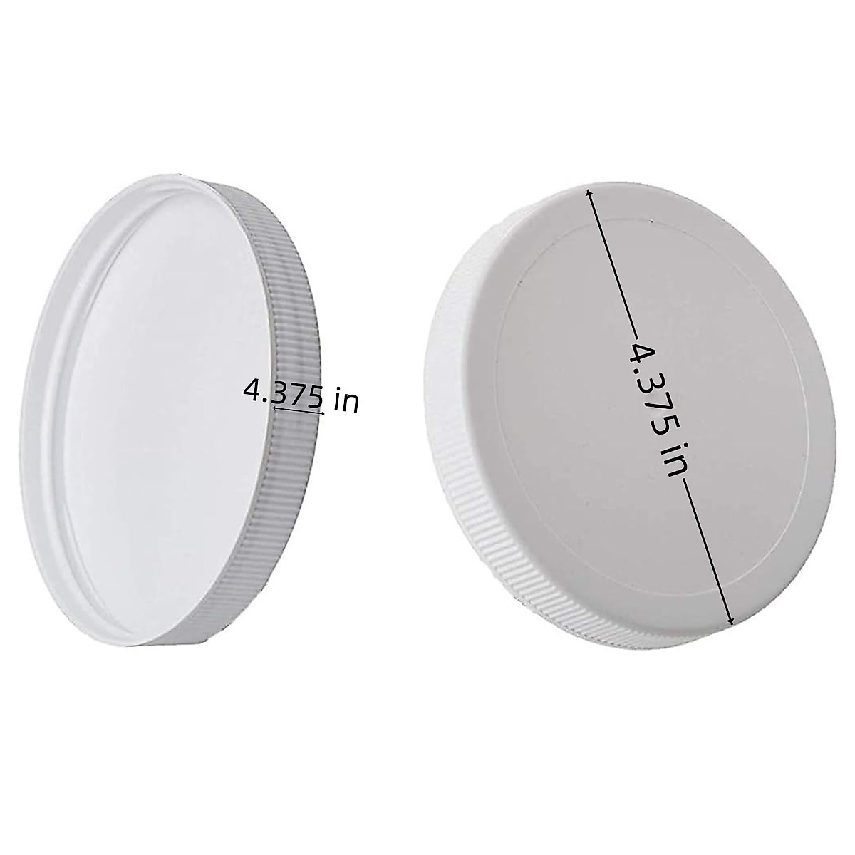 Hufopik 3 Pcs | 110/400 Plastic Replacement Lids | 110mm Caps w/Leak Proof Liner | For Large Glass or Plastic Wide Mouth Jar， Food-Grade Storage Caps for Canning Jars