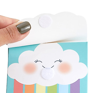 BLUE PANDA 24 Pack Rainbow Treat Bags with Stickers for Rainbow Themed Birthday Party, Baby Shower Decorations (6.5 x 3.75 x 2.6 In)