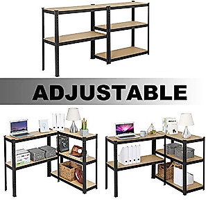 Autofather 5-Tier Metal Shelving Unit, 29”W x 12”D x 66”H, Heavy Duty Adjustable Storage Rack, 4000 lbs Load Capacity (Total), for Garage, Basement, Warehouse