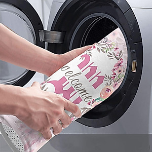 buxvhre Custom Round Floor Mat Personalized Bath Mat Add Your Photo Text Non-Slip Bath Rug Door Mat for Home Kitchen Bedroom Office Garden