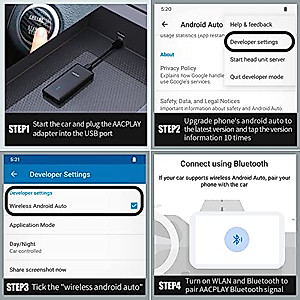 2023 Android Auto Wireless Adapter for Factory Wired AA 2016+ Cars Converts Wired Android Auto to Wireless Dongle