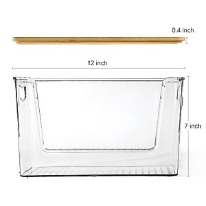 2 Set Pantry Organizer Storage Stackable Kitchen Laundry Organizers for Onion, Potato, Fruit, Produce, Vegetable Clear