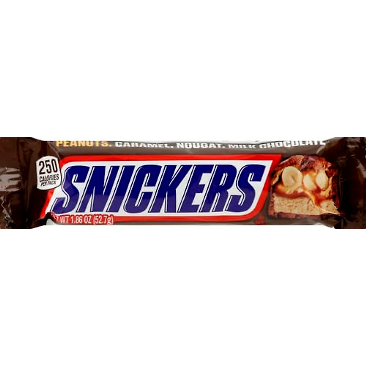 Snickers Single Bar Chocolate Candy, 48 bars of 1.86oz each.