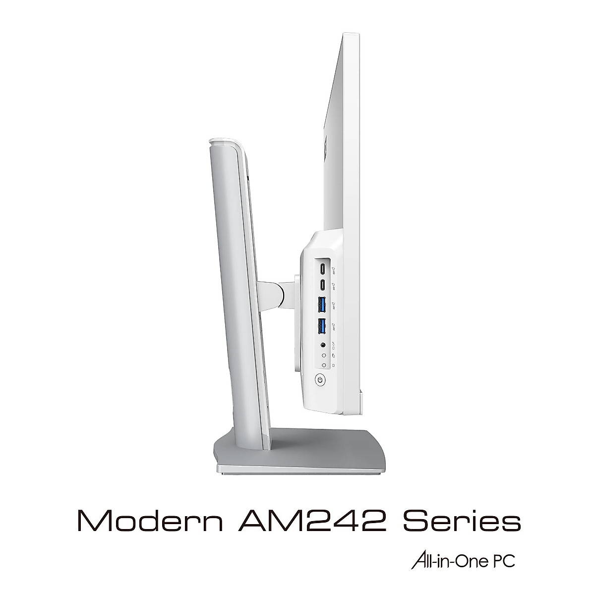 MSI Modern AM242TP AIO Desktop, 23.8" FHD Touchscreen, Intel Core i7-1165G7, 16GB Memory (Dual-CHL), 512GB SSD, WiFi 6, BT 5.1, FHD Webcam, White, Windows 11 Home (11M-873US)