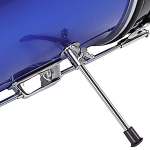 AW 12" 3 Piece Drum Set Kit with Bass Drum Cymbal 4Pcs Drumstick Pedal Throne Stool Age 8-12 Kids Beginner Drum Set