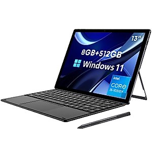 CHUWI UBook XPro 13" Windows 11 Tablet, Intel Core i5-10210Y, 8GB RAM 512GB ROM,1TB Expand, 2-in-1 Touchscreen Tablet Bundled with Keyboard and Pen, 2160X1440 IPS,HDMI,Type C, 2.4G/5G WiFi,38WH,BT 5.0
