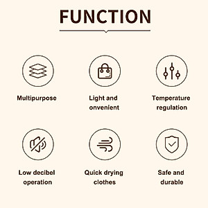 Travel Portable Foldable Electric Clothes Drying Hanger Dryer Rack Machine，Portable Clothes Dryer with Cold/Hot Drying and Timer Dryer