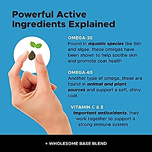 Pet Honesty Salmon Skin Health - Omega 3 Fish Oil For Dogs, Natural Salmon Oil For Dogs Chews for Healthy Skin & Coat, May Reduce Normal Shedding for Sensitive Skin, Dog Fish Oil Supplements - (90 Ct)