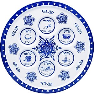 The Dreidel Company Seder Plate Passover Plate Melamine Renaissance Design Passover Seder Plates