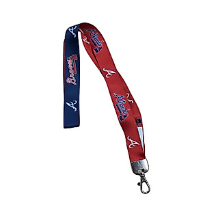 MLB Atlanta Braves Two-Tone Lanyards, Navy, One Size