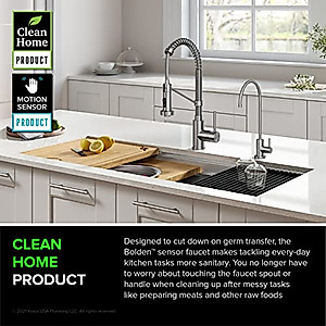 Kraus KSF-1610SFS Bolden Touchless Sensor Commercial Pull-Down Single Handle 18-Inch Kitchen Faucet, Spot Free Stainless Steel