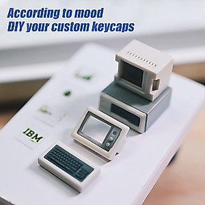 KXRORS Custom Keycaps for Esc Key - Magnetic Light Transmission Keycaps - Classic Retro Mechanical Backlit Keyboard Fits RGB PC Gamer Cherry MX Switches Mechanical Gaming Keyboard (Vintage White)