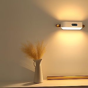 Xhope4u Under Cabinet Lights Indoor, Motion Sensor Night Light with Touch Control, Stepless Brightness Wall Light, Rechargered Reading Lamp for Cabinet,Bedroom, Hallway, College Dorm Room
