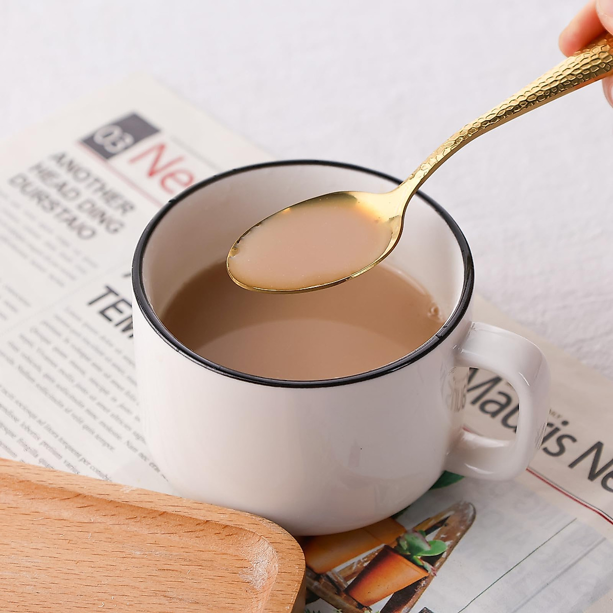 HANSGO Demitasse Espresso Spoons Set, Mini Coffee Spoons, Stainless Steel Small Spoons for Dessert Appetizer Coffee Tea, 5.5 Inch 14PCS